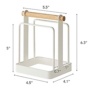 Yamazaki Home Cutting Board Stand, Water Resistant, No Assembly Req, White, One Size