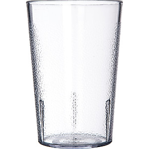 CFS 55268107 Stackable ShatterResistant Plastic Tumbler, 8 oz., Clear (Pack of 6)