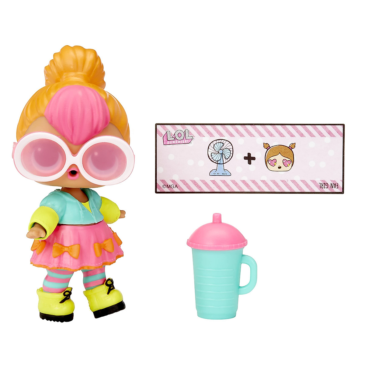 L.O.L. Surprise! 707 Neon QT Doll with 7 Surprises in Paper Ball- Collectible Doll w/Water Surprise & Fashion Accessories, Holiday Toy, Great Gift for Kids Ages 4 5 6+ Years Old & Collectors