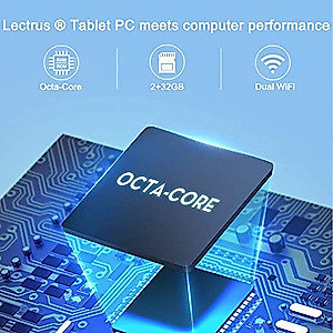 LECTRUS Android Tablet 10 inch, Octa-core, 5G WiFi Tablets, 32GB ROM 128GB Expand Storage,IPS HD Display, Google GMS Certified,Dual Camers& Speaker, Designed for Protable Entertainment
