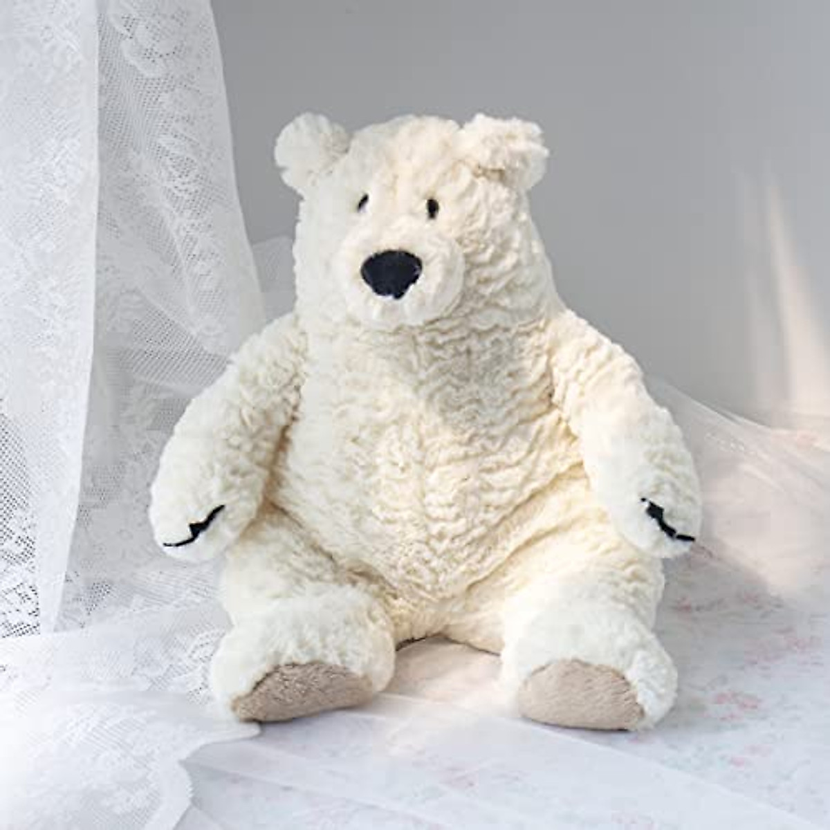 LIJIUSM Plush Toys for Kids Cartoon Velvet Animal Stuffed Toys Festival Birthday Gifts for Girls Boys (Polar Bear - 26cm)