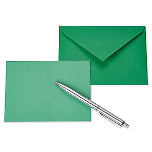 American Greetings Blank Note Cards with Envelopes, Kraft, Red, Green and Blue (200-Count)