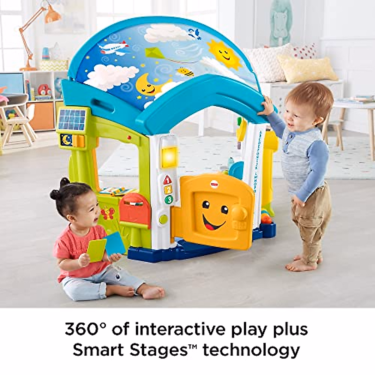 Fisher-Price Laugh & Learn Electronic Playhouse Smart Learning Home Playset With Lights Sounds & Activities For Infants And Toddlers [Amazon Exclusive]
