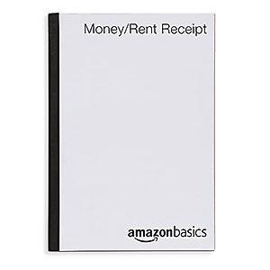 Amazon Basics Money and Rent Receipt Book, 3-Part Carbonless, 100 Sets per Book
