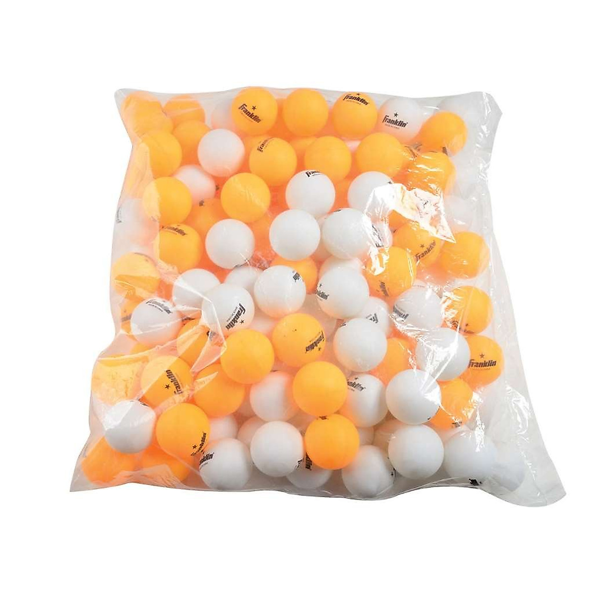 Franklin Sports Ping Pong Balls - Bulk Pack of Official Size + Weight 40mm Table Tennis Balls - White + Orange - One Star Professional Ping Pong Balls - Durable Ping Pong Balls - 144 Ball Bulk Pack