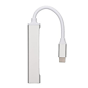 USB Hub, Light Weight USB C to USB 4 in 1 USB Docking Station for Tablet for Keyboard for Printer(Silver)