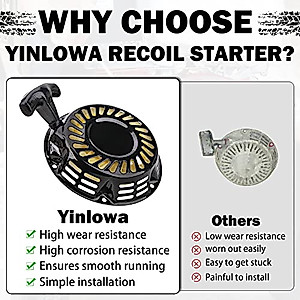 Predator 212 Pull Start Assembly, Replacement Predator 212cc Recoil Starter 5.5HP 6.5HP 7HP Coleman CT200U BT200X Trail CT200U-EX TrailMaster MB200 Go Kart Champion 196cc Generator Pull Starter Kit