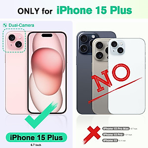 TUCCH Case Wallet Compatible with iPhone 15 Plus, Kickstand Flip Folio [RFID Blocking] [3 Card Slot] PU Leather Cover [Protective TPU Interior Case] for iPhone 15 Plus 6.7 Inch, Classic Black