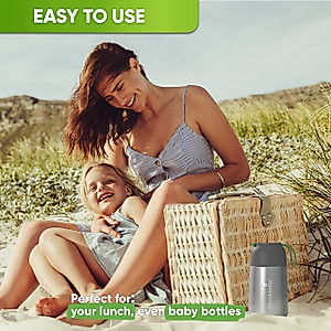 Blockhütte Thermos For Hot Food I 34 oz I 14h Hot Food I with Spork, Vacuum Stainless Steel Thermal Lunch Box, Leakproof Soup Thermos for hot Food, Wide Mouth insulated Food Jar, Food Container