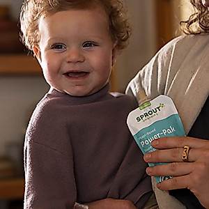 Sprout Organic Baby Food, Stage 4 Toddler Pouches, Apple Blueberry Plum, Strawberry Banana Squash, Pear Berry Banana Variety Pack, 4 Ounce (Pack of 18)