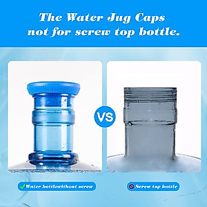 Jell-Cell 5 Gallon Water Jug Cap Silicone - Reusable Water Bottle Caps for 55mm No-Splash,No Leak and Spill Replacement Cap,3 Pack