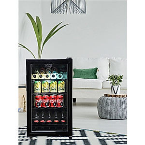 KRIB BLING Beverage Refrigerator and Cooler for 120 Cans, Mini Refrigerator with Wire Adjustable Shelving, Small Drink Dispenser Machine for Soda, Water, Beer, Wine for Dorm, Office, Bar