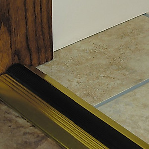 Anodized Brite Gold Deluxe Low Threshold with Vinyl Seal - MD Building Products 09159