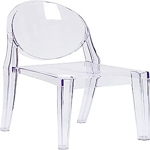 Flash Furniture 4 Pack Ghost Side Chair in Transparent Crystal