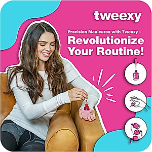 tweexy Wearable Nail Polish Holder Ring - Nail Polish Bottle Holder for Easy Application | Perfect for Fingernail Painting, Manicure & Pedicure | Nail Polish Accessories (Pink Frosting)