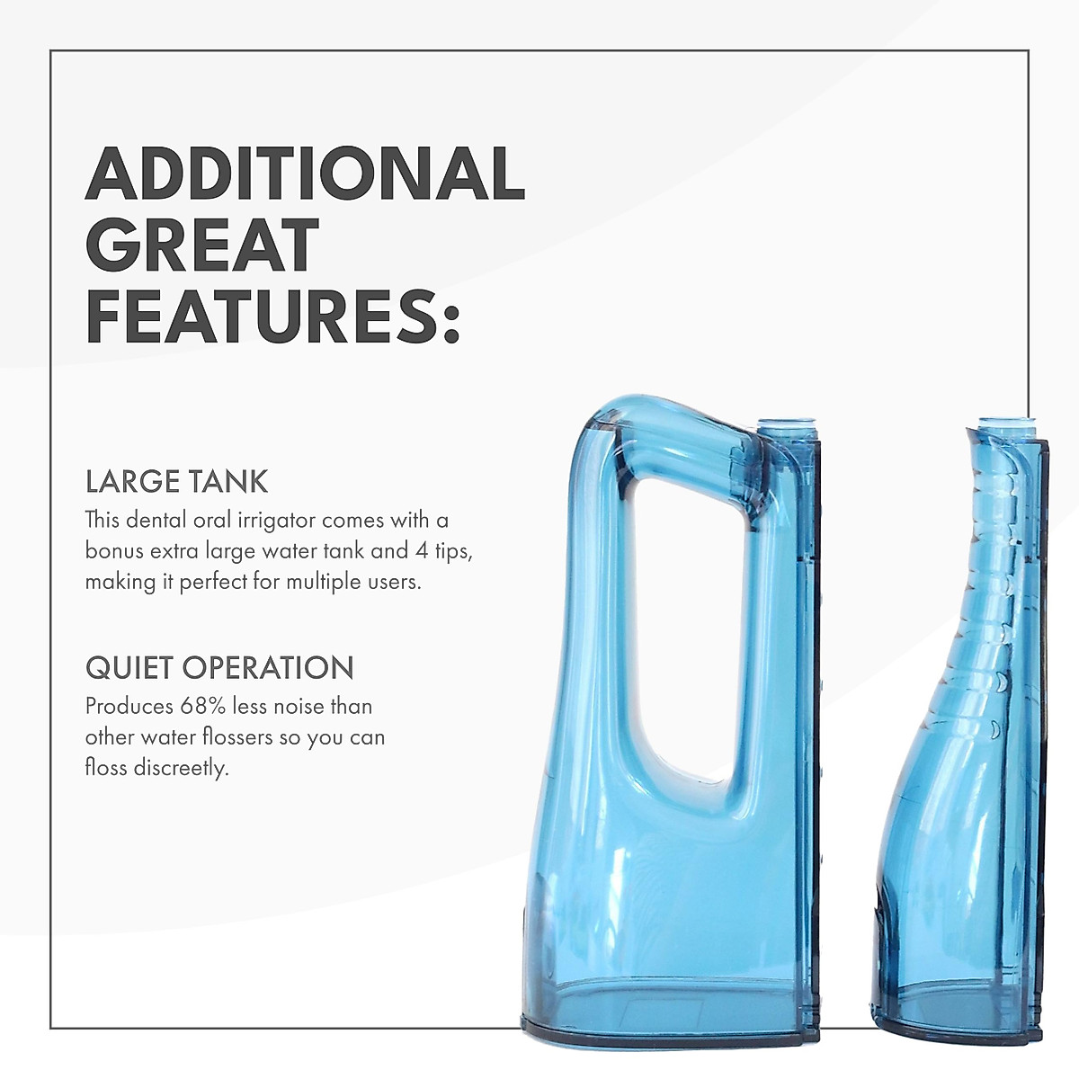 ToiletTree Products Poseidon Rechargeable Water Flosser with XL Tank - Oral Irrigator with Standard and XL Water Tank - Dental Water Flosser to Support Oral Health and Fight Bad Breath