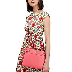Kate Spade Cameron Staci Medium Satchel Garden Pink Crossbody Saffiano Leather