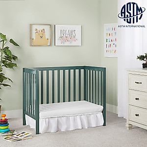 Dream On Me, Edgewood 4-in-1 Convertible Mini Crib, Olive
