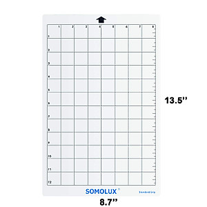 Standard-Grip Cutting Mat 12 ×8 3Pcs by Somolux, Suit for Kricut, Silhouette Electronic Die Cutting Machine Replacement, Clear