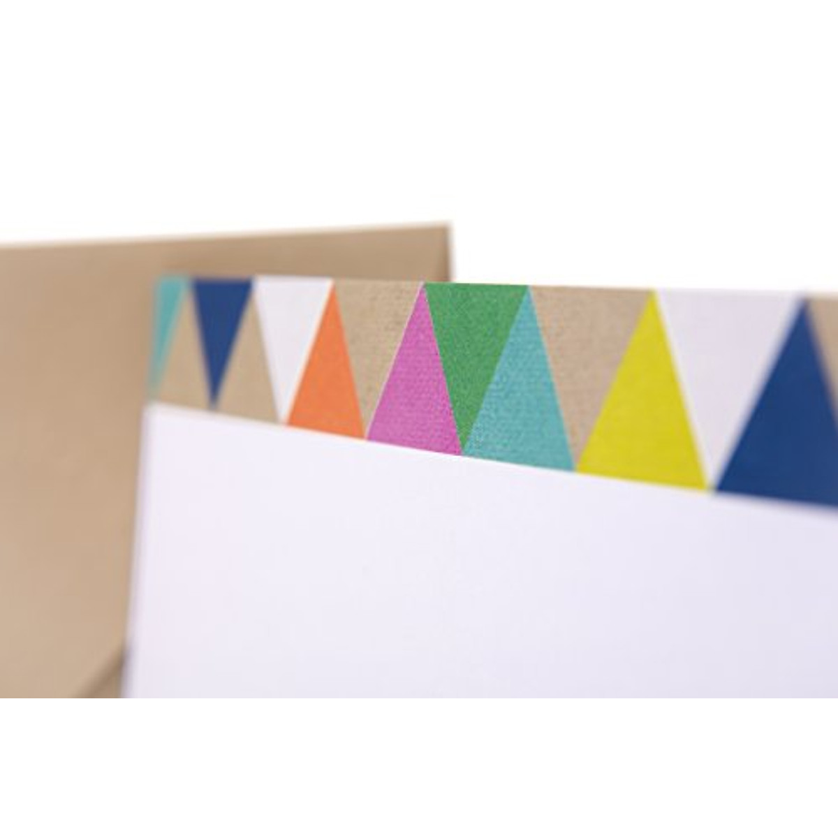 Hallmark Single-Panel Notecards (Triangle Trim, 50 Cards and Envelopes)