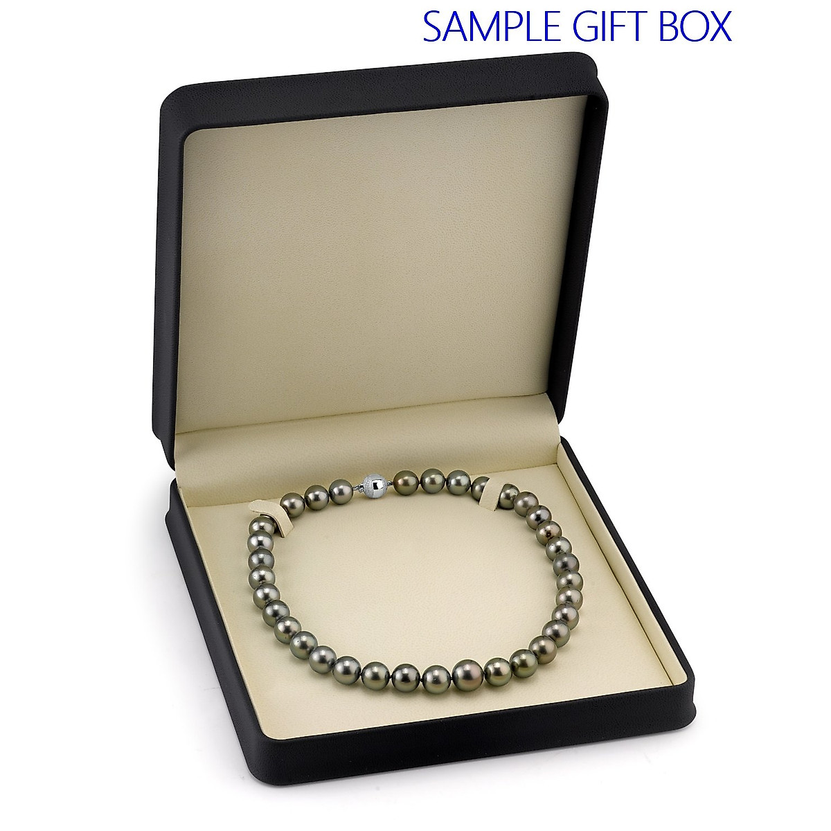 The Pearl Source 14K Gold 8-10mm Baroque Genuine Black Tahitian South Sea Cultured Pearl Necklace in 24" Length for Women