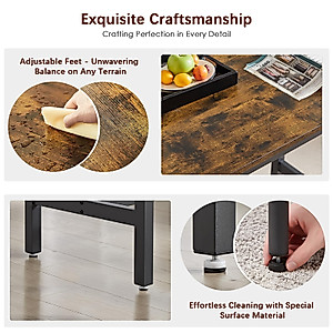 Tatub Bar Table and Chairs Set of 4, Pub Tables Bar Height, Industrial Bar Table with Stools Behind Couch, Breakfast Bar Table Set for Living Room, Kitchen, Dinning Hall, Pu Seat