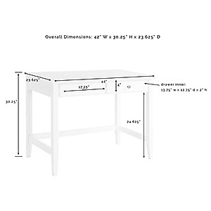 Crosley Furniture Campbell Writing Desk - White