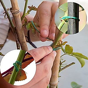 Toolazy 328ft (100m) Twist Tie Roll, PE Plastic Coated Twist Ties with Built-in Cutter, Garden Plant Twist Ties for Gardening, Plant Support, Home and Office Use