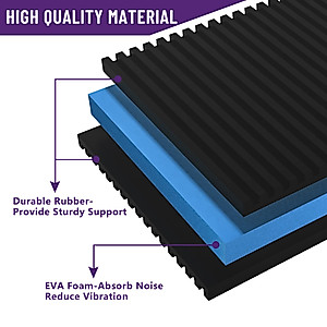 Mxclimate Anti Vibration Pads, Rubber-EVA Vibration Dampeners 4" x 4" x 7/8" Isolation Pad for Air Compressor,Washing Machine,AC Units,Treadmill 4Pack