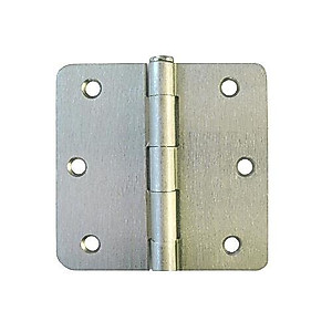 UYSB 15 3.5" X3.5" w 1/4" Radius Door Hinges Brushed Interior Door-Hinges Door Hinges Door Hinges Kitchen Cabinet Hinges Hinges for Kitchen cabinets Door Hinge Door Cabinet Hinge Hinges Small