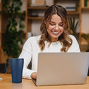 CIVAGO 24 oz Insulated Coffee Mug with Lid, Stainless Steel Coffee Travel Mug with Handle, Double Wall Vacuum Tumbler with Lid and Straw,Thermal Coffee Cup, Black