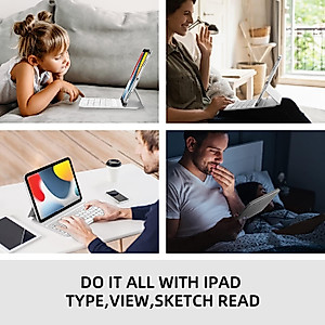 HOU keyboard Case for iPad 10th Generation/iPad 11th Generation 11 inch A16 2025 – Smart Folio, Ultra Slim, Magnetic Charging, Adjustable Angle
