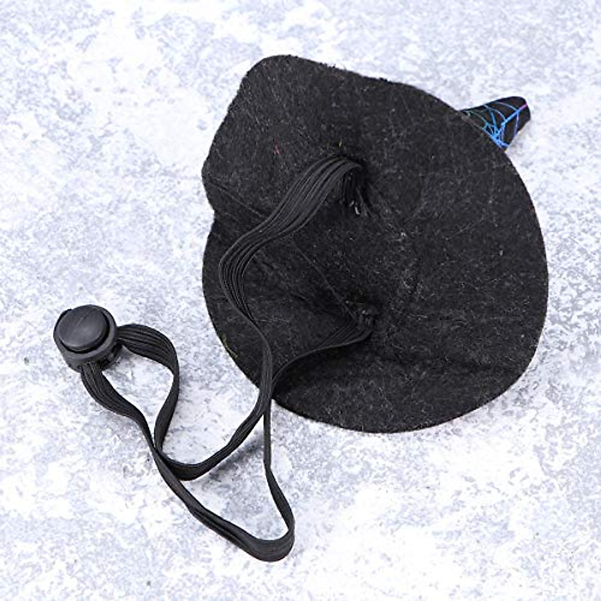 BESTOYARD Halloween Witch Hat Spider Web Pumpkin Pattern Mini Pet Hat Cat Dog Hat Party Cosplay Costume (Star Pumpkin)