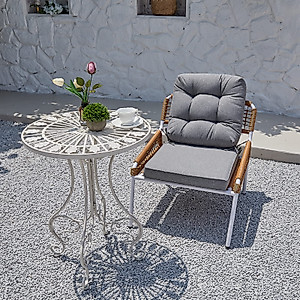 JMGBird Seat/Back Outdoor Chair Cushion Tufted Pillow, Deep Seat Cushion Set 22"x22", Outdoor Cushion for Patio Furniture