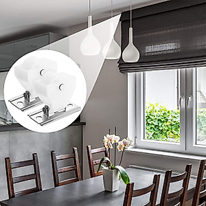 Jetec 4 Pieces Roman Shade Cord Pulley Small Plastic Cord Lock for Roman Pleated and Australian Shades