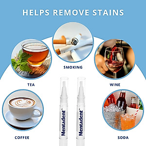 Mentadent Teeth Whitening Gel Pen for Sensitive Teeth, Pack of 2 Easy to Use Teeth Whitener | Dental Products for Beautiful Bright White Teeth & Smile