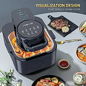 Air Fryer, 1750W 8Qt Visualized Airfryer with Non-stick and Dishwasher-Safe Basket, Healthy Cooking 85% Oil Less, 6-in-1 Low-noise Airfryer that Roast, Bake, Broil, Dehydrate, Reheat