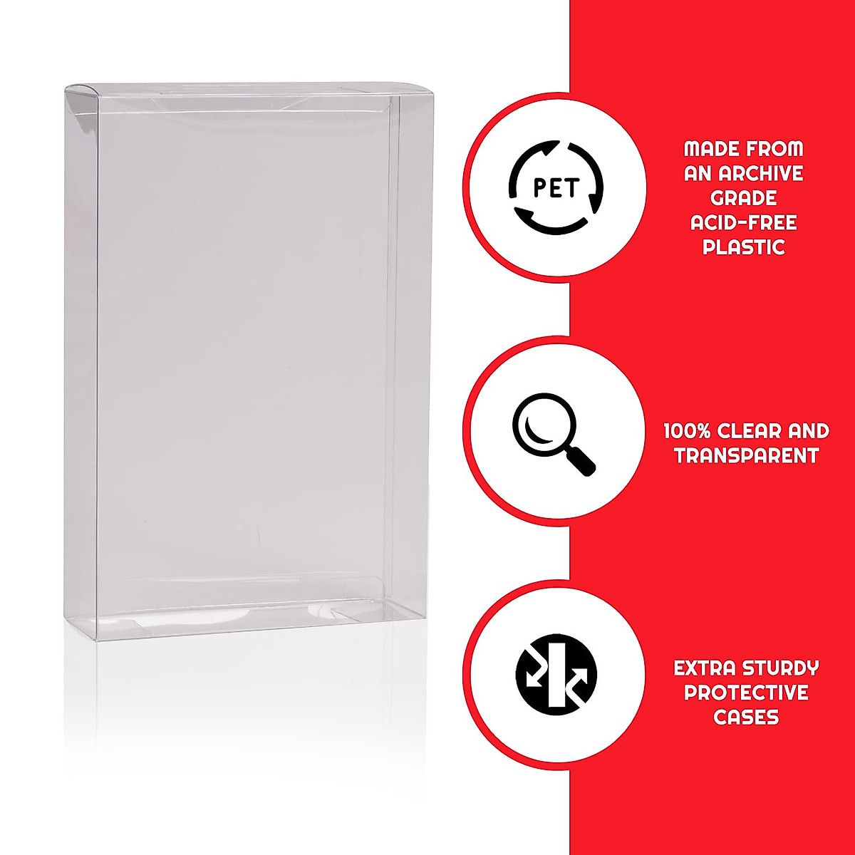 EVORETRO Action Figure Display Case for 6 in Star Wars Black Series Archive 50th Carded - 10 Pack - Clear 0.40 mm Thick PET Plastic Protective Box Case Storage - Keep Your Collection in Mint Condition