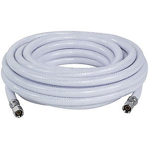 Certified Appliance Accessories Ice Maker Water Line, 25 Feet, Polyester-Reinforced PVC, White
