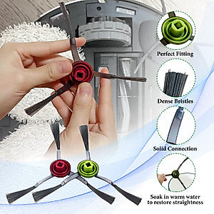 Vacuum Cleaner Floor Care Replacement Parts Kit Compatible With ECOVACS DEEBOT X1 Omni / X1TURBO / X1 Plus Robot Vacuum Cleaner, 5 Dust Bags, 4 Mop Cloth Pads, 2 Hepa Filters, 8 Side Brushes(19pcs)…