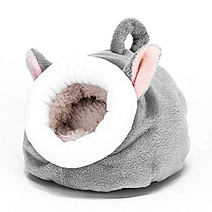 FLAdorepet Hamster Bed Houses and Hideouts Small Animal Pet Cave Bed Cage Nest Accessories (S(5.1 * 3.9 * 3.9inch), Elephant)