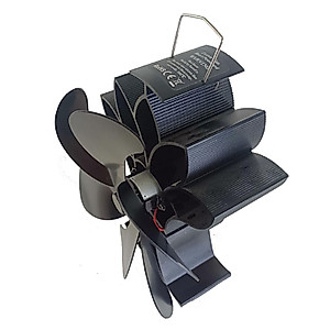 Fireplace Fan, Eco Thermoelectric Fan, Silent Operation Thermal Blower With 6 Blades, Circulating Warm Air and Saving Fuel for Wood Burning Stove/Gas/Pellet/Log/propane