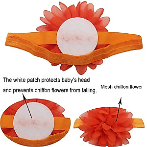 DED 30PCS Girls Headbands Chiffon Flower Bows Soft Strecth Bands Hair Accessories for Newborns Infants Toddlers and Kids