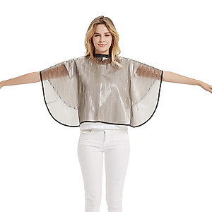 Short Makeup Comb Out Cape Bib, Salon Hair Dye, Shampoo, Chemical Capes Waterproof