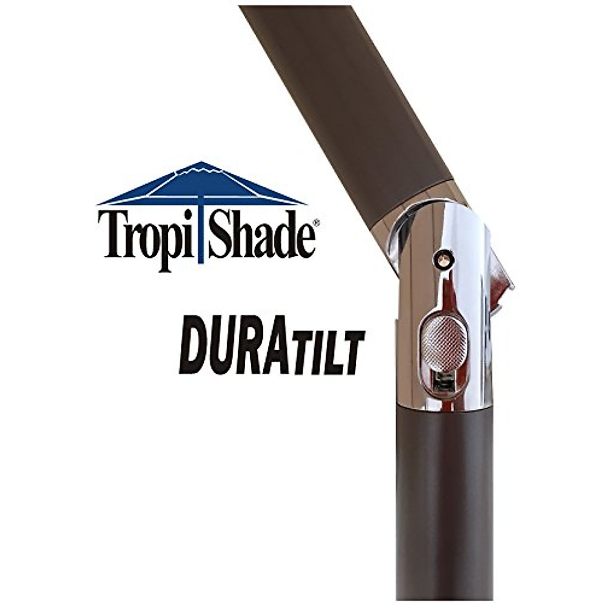 TropiShade 9 ft Bronze Aluminum Patio Umbrella with Antique White Polyester Cover (Base not included)
