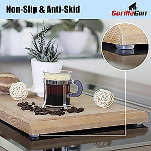 Pack of 200 Cabinet Door Bumpers - 1/2” Diameter Clear Adhesive Pads for Drawers, Glass Tops, Cutting Boards, Picture Frames, Small Furniture