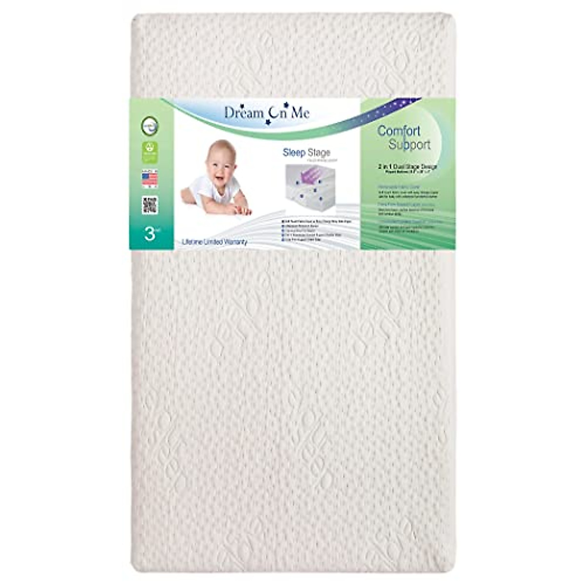 Dream On Me Aster Cool Comfort Plus Gel Playmat/Ideal Support/Easy Maintenance/Greenguard Gold Environment Safe playmat