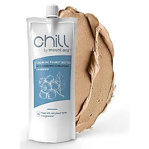 Calming Peanut Butter for Dogs – Dog Calming Peanut Butter with Chamomile, Melatonin, Magnesium and Blueberry, Helps Reduce Anxiety in Dogs, 8 Ounces