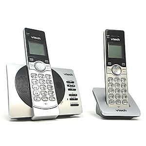 VTech CS6929-2 Cordless Phone with Answering System and Caller ID, Silver/Black with 2 Handsets DECT 6.0 Expandable