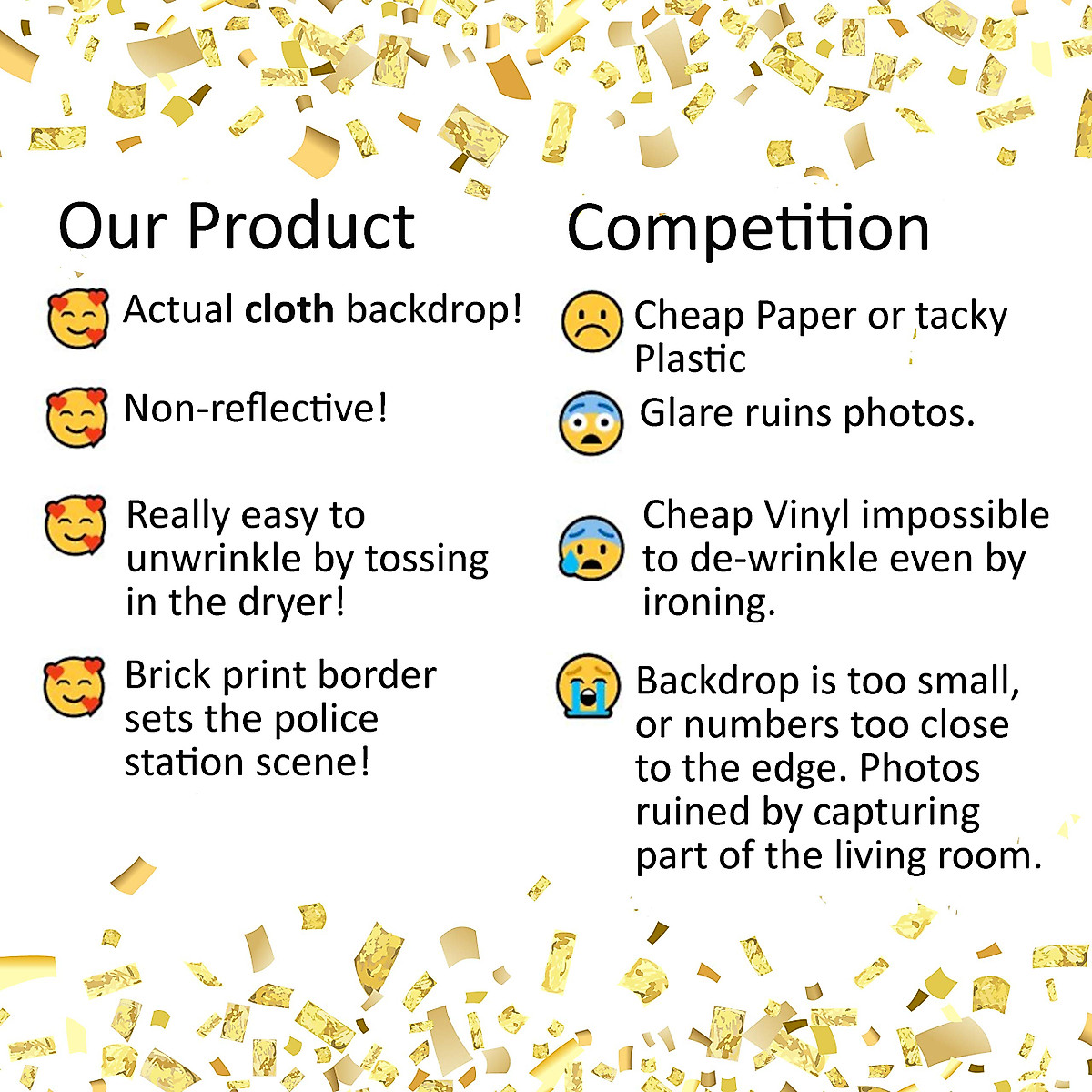 5 ft by 4 ft Cloth BrickPrint Photo Booth Backdrop Banner for Mugshot Signs! Quality Digitally Printed Image!